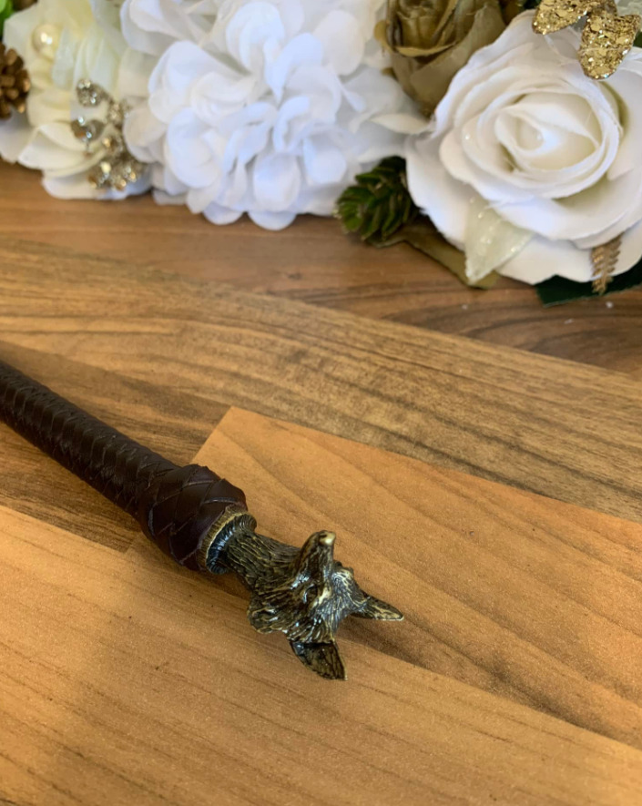 Brown Fox Head Cane – 63cm – B&B Saddlery